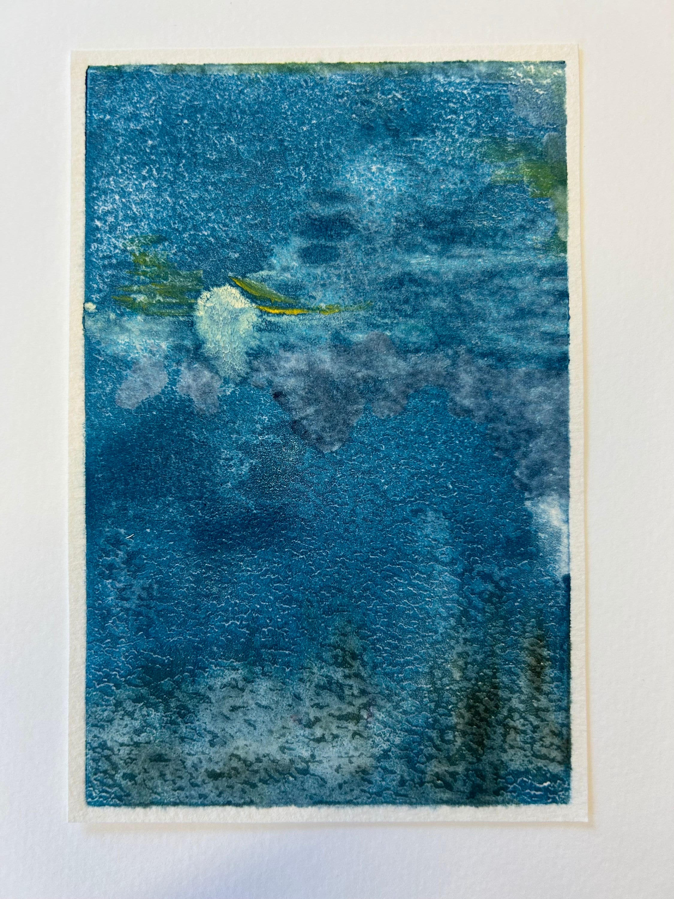 Original Monotype Landscape Artwork. Blues, Purple and Yellow. - Etsy