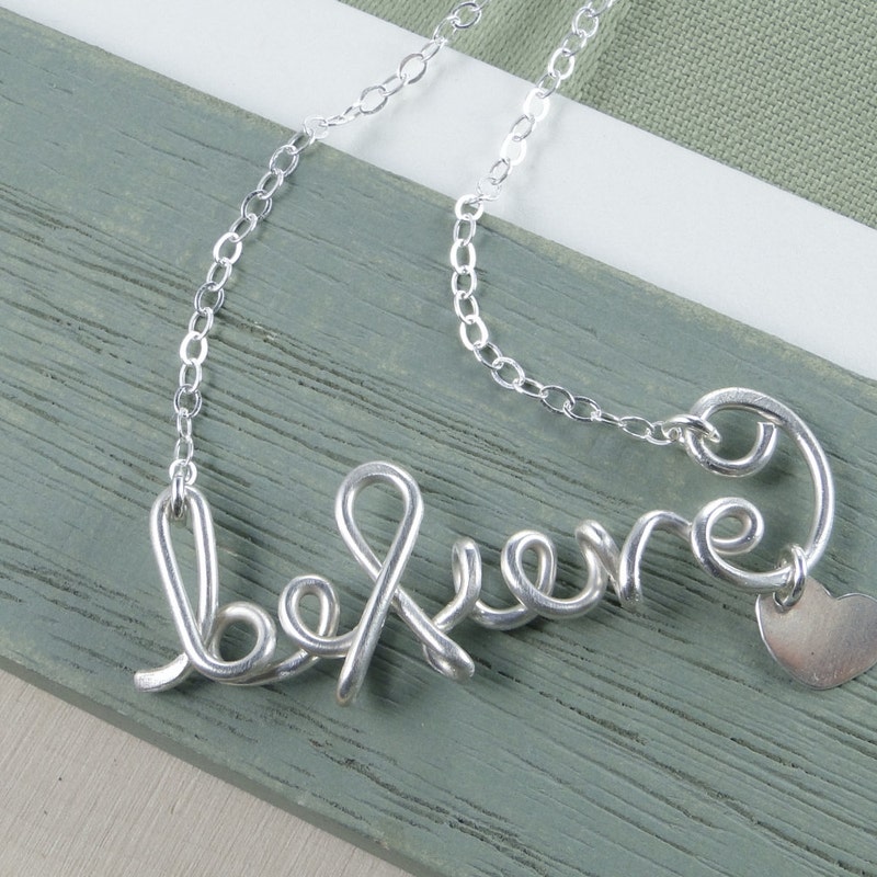 Believe Necklace - Etsy