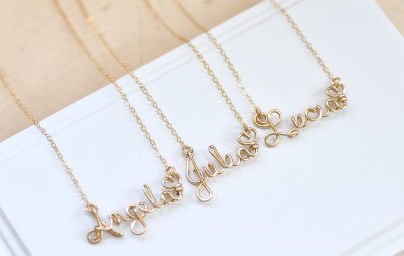 Personalized Name Gold Name Necklace Custom Name - Etsy