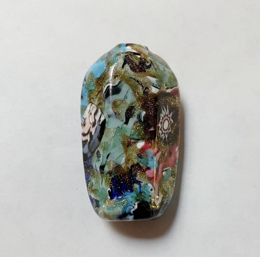 1800s Aventurine Glass Scent Bottle Missing Metal Top, Likely Bigaglia ...