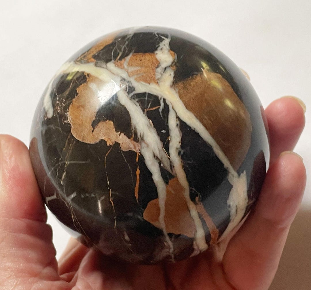 Marble Orb/sphere With Pretty Coloration, Approx. 3 Diameter, Please ...