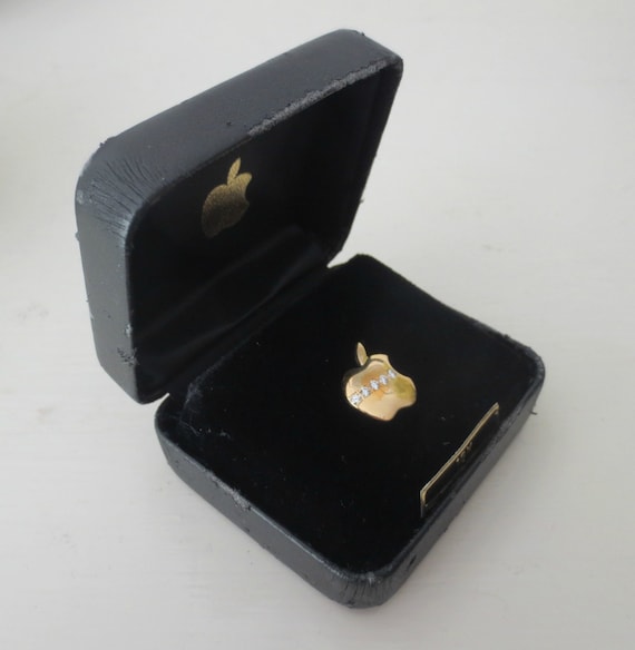 Vintage 18kt Gold and Diamond Apple Computer 5-year Service | Etsy