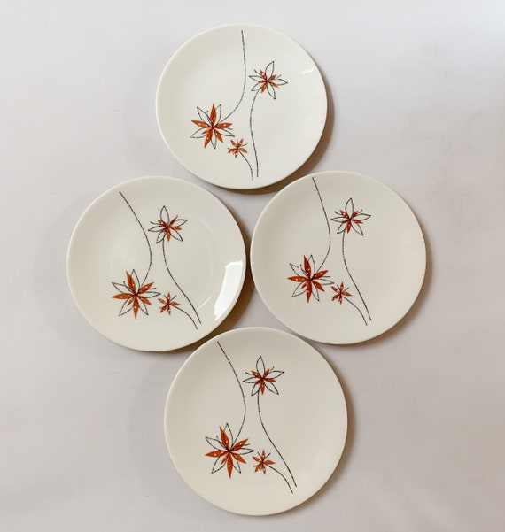 4 MCM Ceramic Dessert/bread Plates by Carlos Montez G Caribe - Etsy