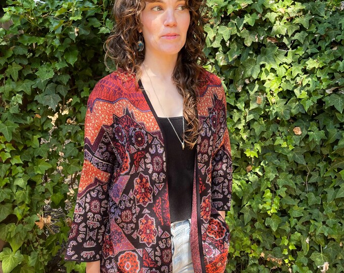Vintage Peruvian Connection Knit Sweater Jacket, Size Large, Appears ...