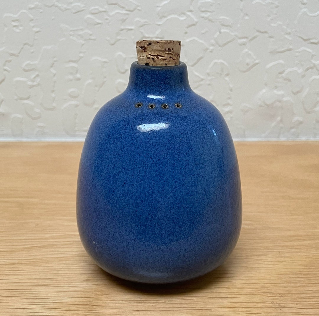 Vintage Edith Heath Cobalt Blue Pepper Shaker, Original Cork, Please ...