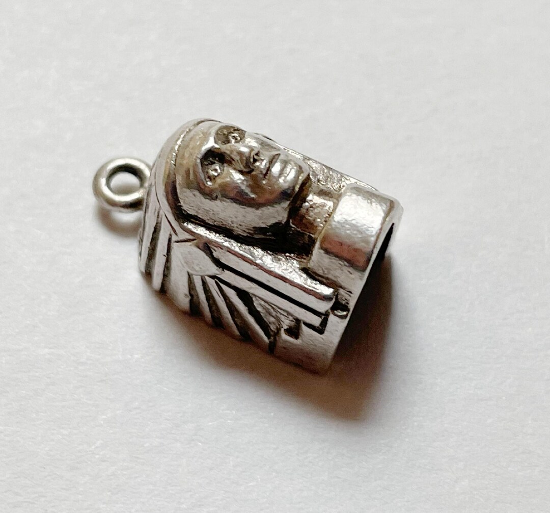 Vintage Indian Chief Sterling Silver Charm, 4.2 Grams, for Charm ...