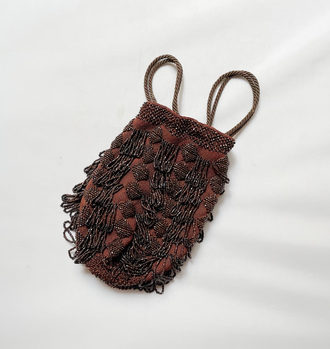 1920s Beaded Flapper Purse, Art Deco Era, Drawstring Top/handle - Etsy