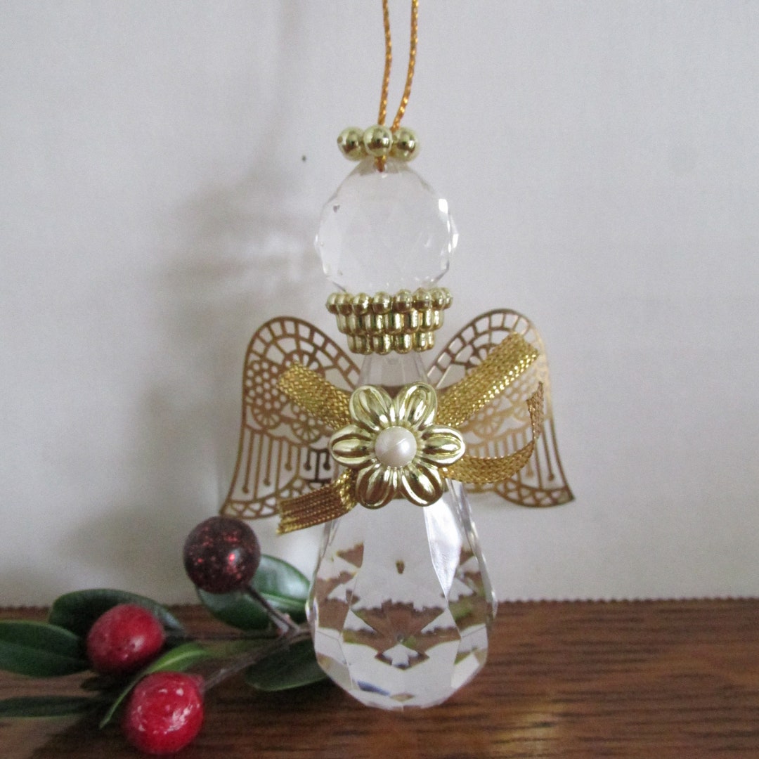 Vintage Angel Ornament Avon Angelic Reflections Ornament Christmas ...