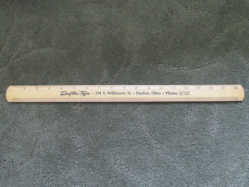 Vintage Wooden Dayton Typo Ruler Dayton Ohio Advertising - Etsy