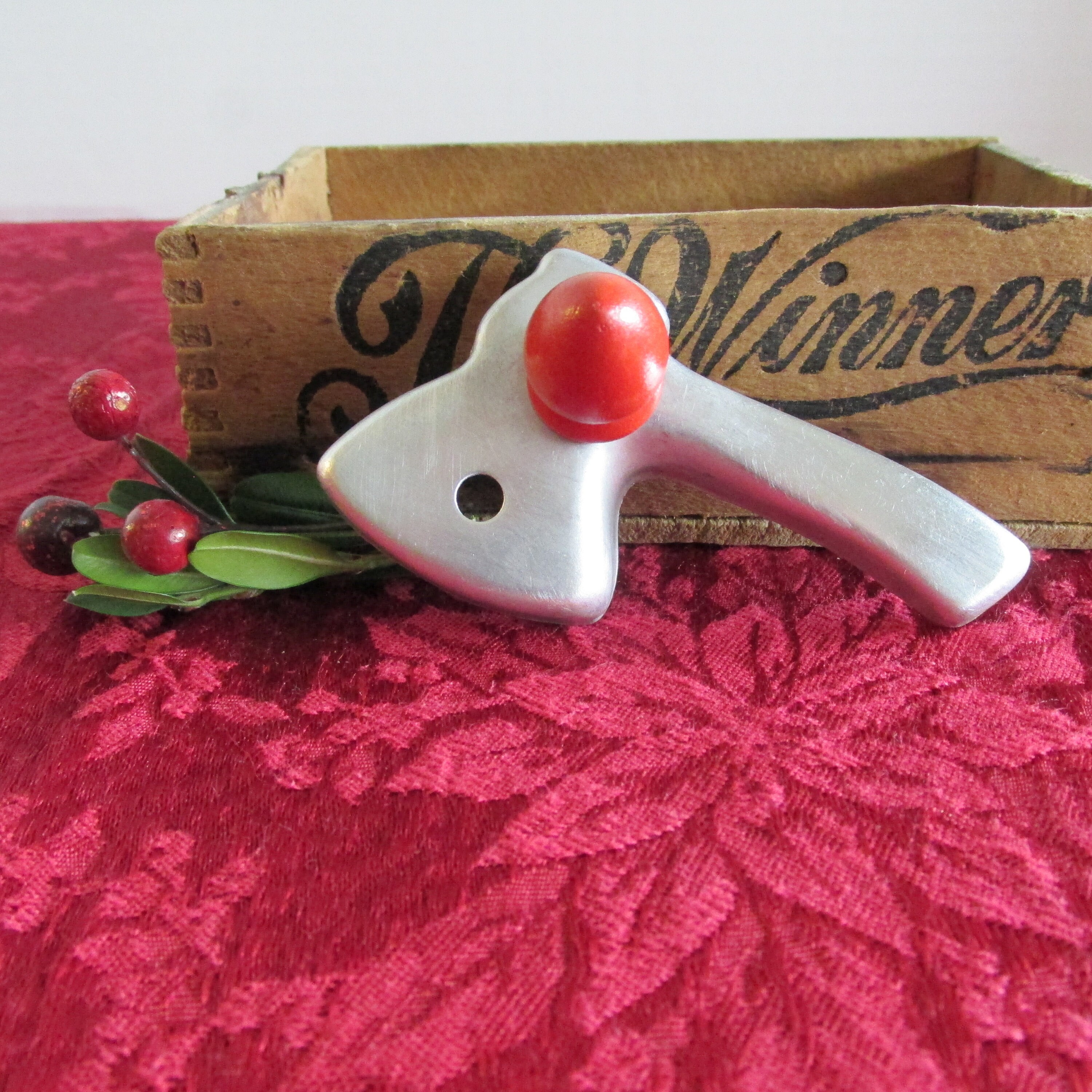 Vintage Metal Hatchet Cookie Cutter Red Wood Handle Mid - Etsy