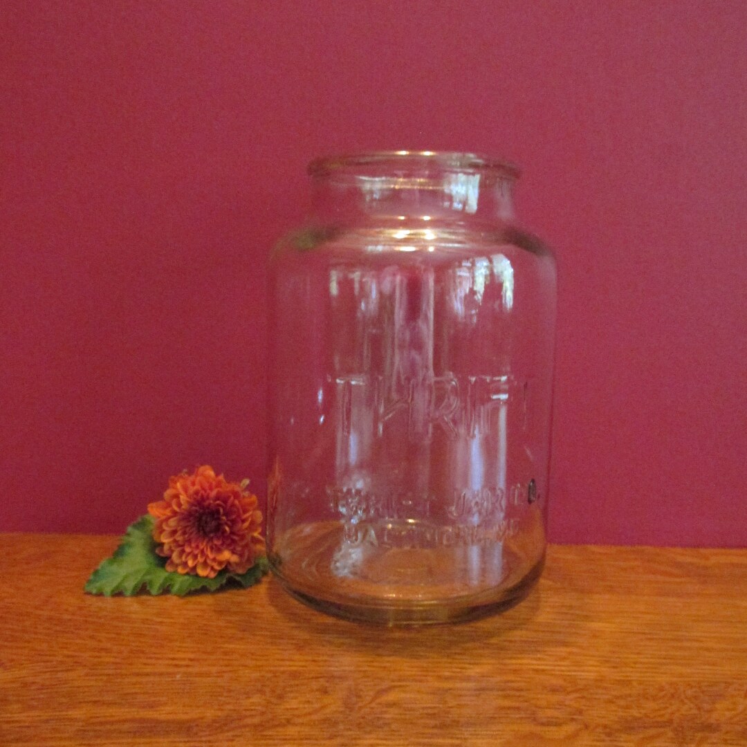 Vintage Glass Thrift Fruit Jar One Quart Thrift Jar Co Baltimore MD No ...