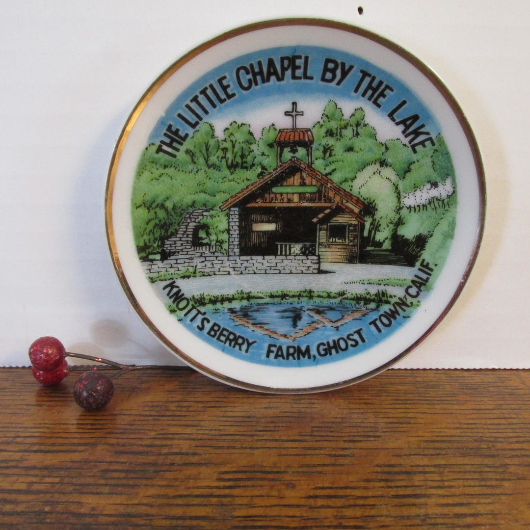 Vintage Miniature the Little Chapel by the Lake Souvenir Plate Knott's ...