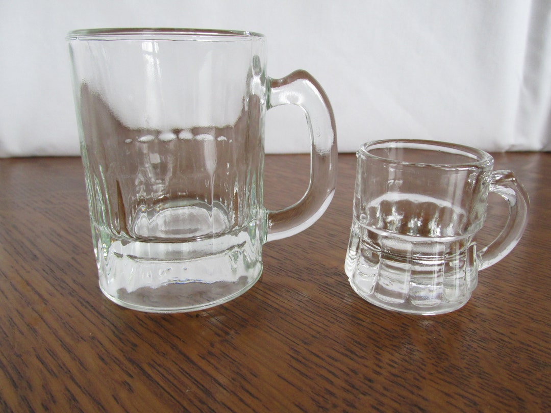 Vintage Pair Small Glass Root Beer Mugs Miniatures Tooth Pick Holder - Etsy