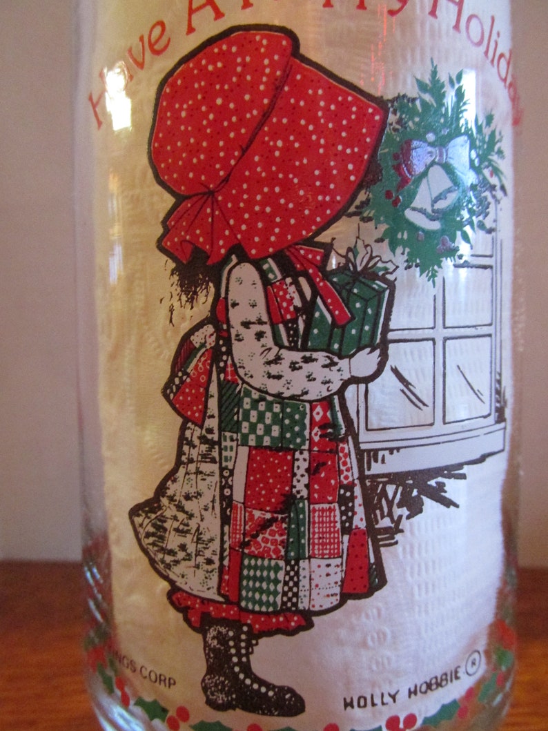 Vintage Holly Hobbie Drinking Glass 16 Oz American Greetings Etsy