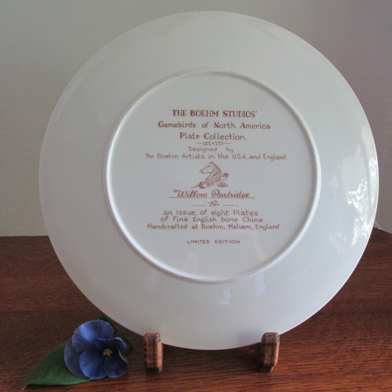 Vintage Willow Partridge Collectible Plate Bone China | Etsy