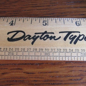 Vintage Wooden Dayton Typo Ruler Dayton Ohio Advertising - Etsy