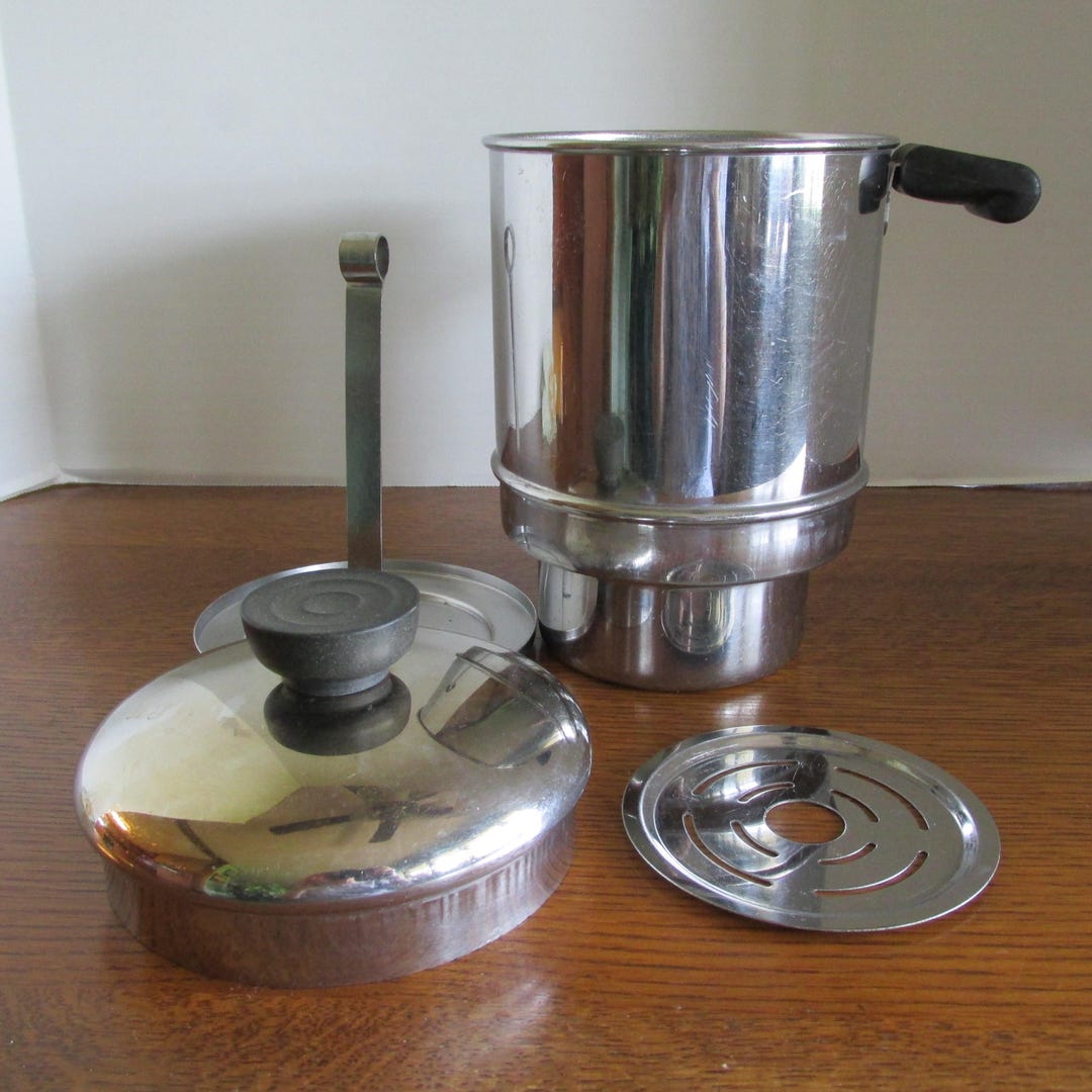 Vintage 4 Piece Revere Ware Coffee Pot Parts Fits 4 Cup Process Patent ...