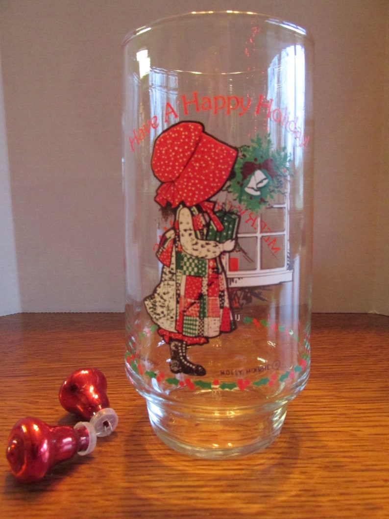 Vintage Holly Hobbie Drinking Glass 16 Oz American Greetings Etsy