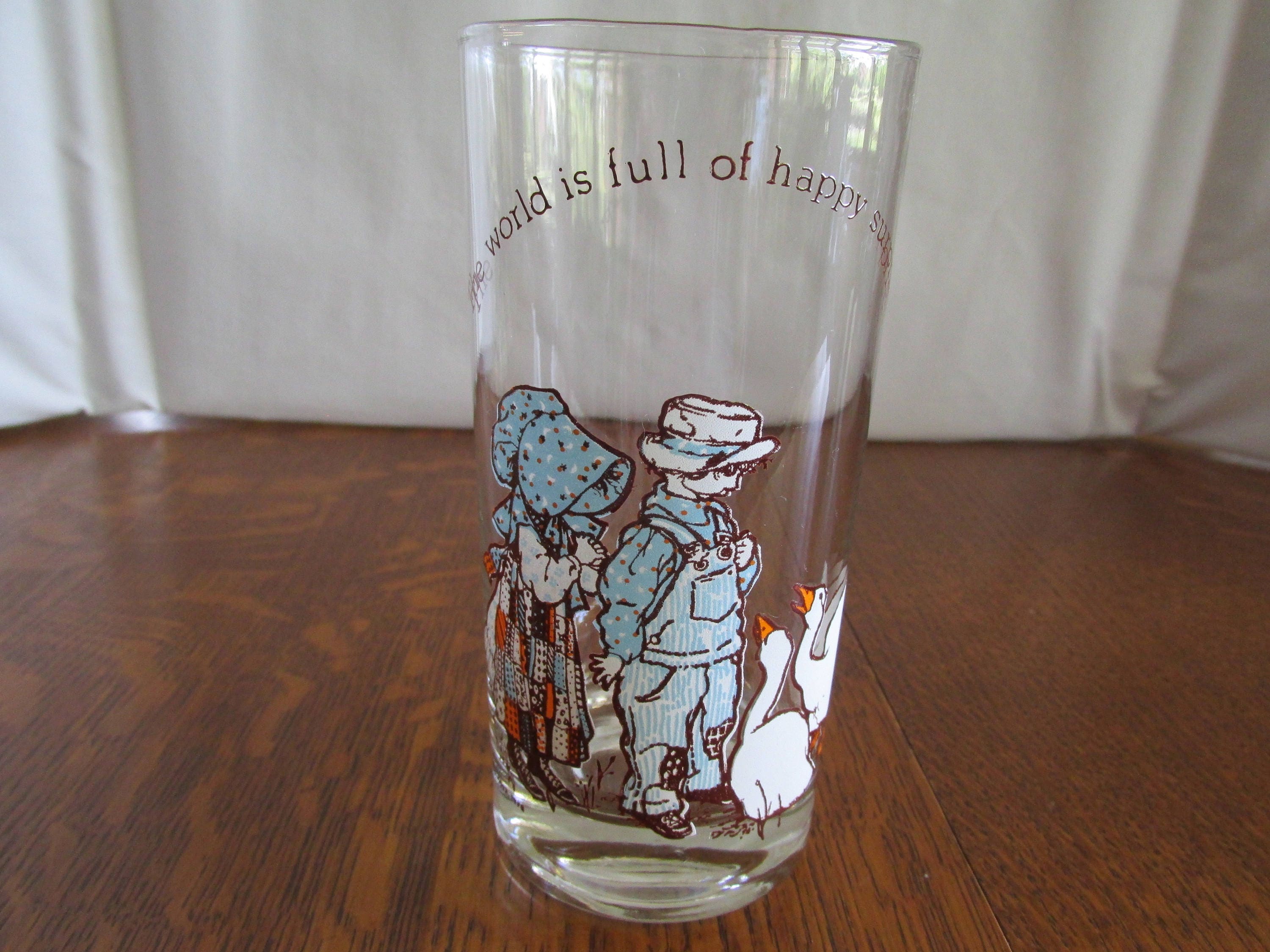 Vintage Holly Hobbie Drinking Glass 12 Oz American Greetings Etsy