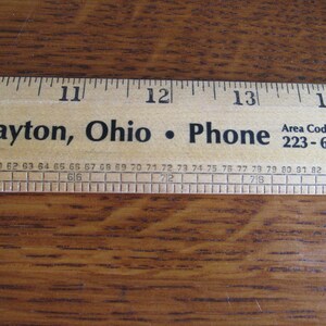 Vintage Wooden Dayton Typo Ruler Dayton Ohio Advertising - Etsy