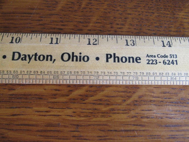 Vintage Wooden Dayton Typo Ruler Dayton Ohio Advertising - Etsy