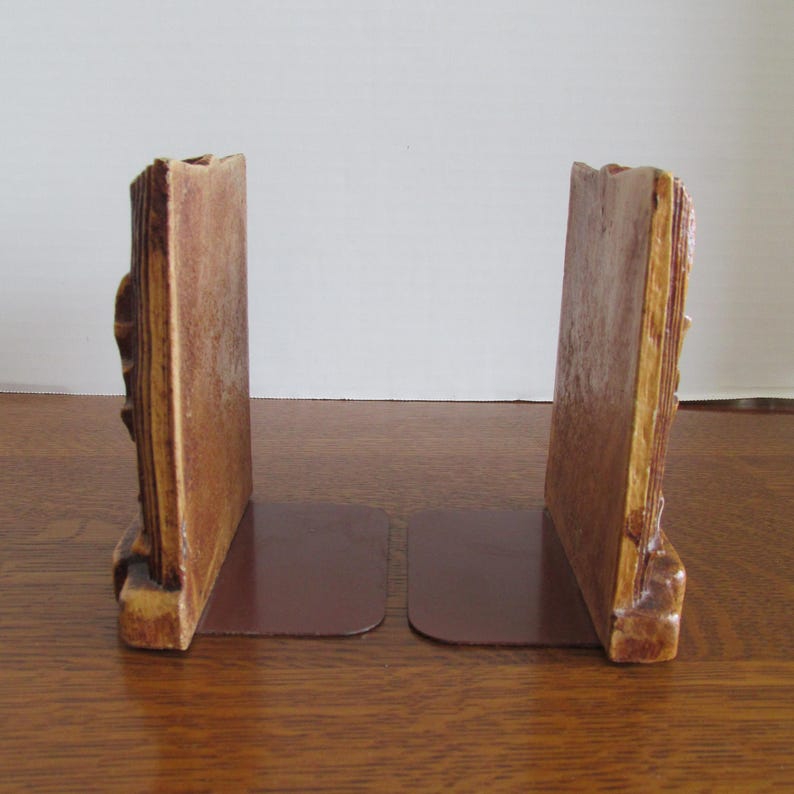 Vintage Pair Christian Bookends He Careth for You Syroco Wood - Etsy