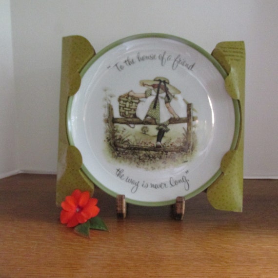 Vintage Holly Hobbie Friendship Plate & Plate Holder American - Etsy