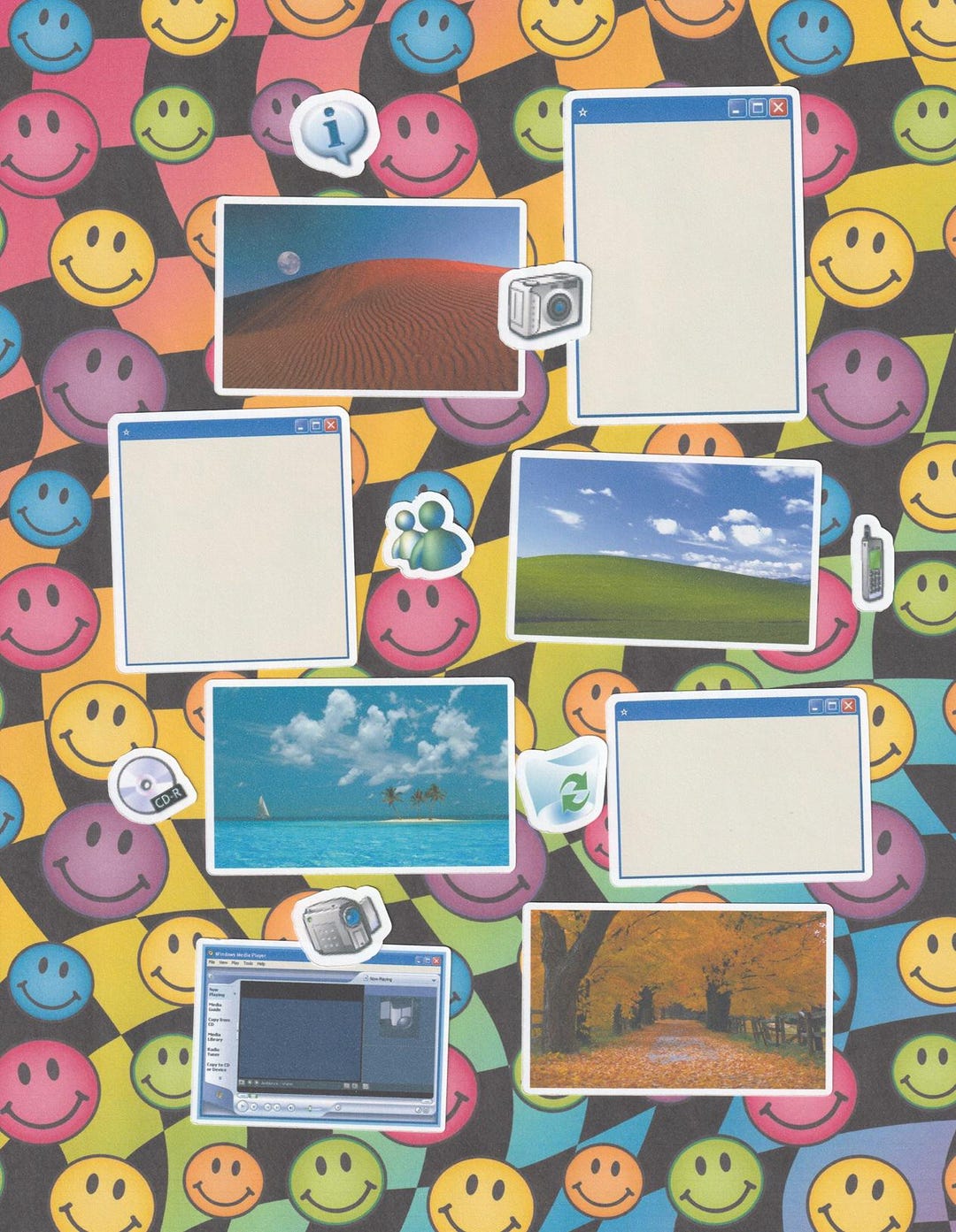 Desktop Nostalgia - 15 Matte Stickers - Etsy