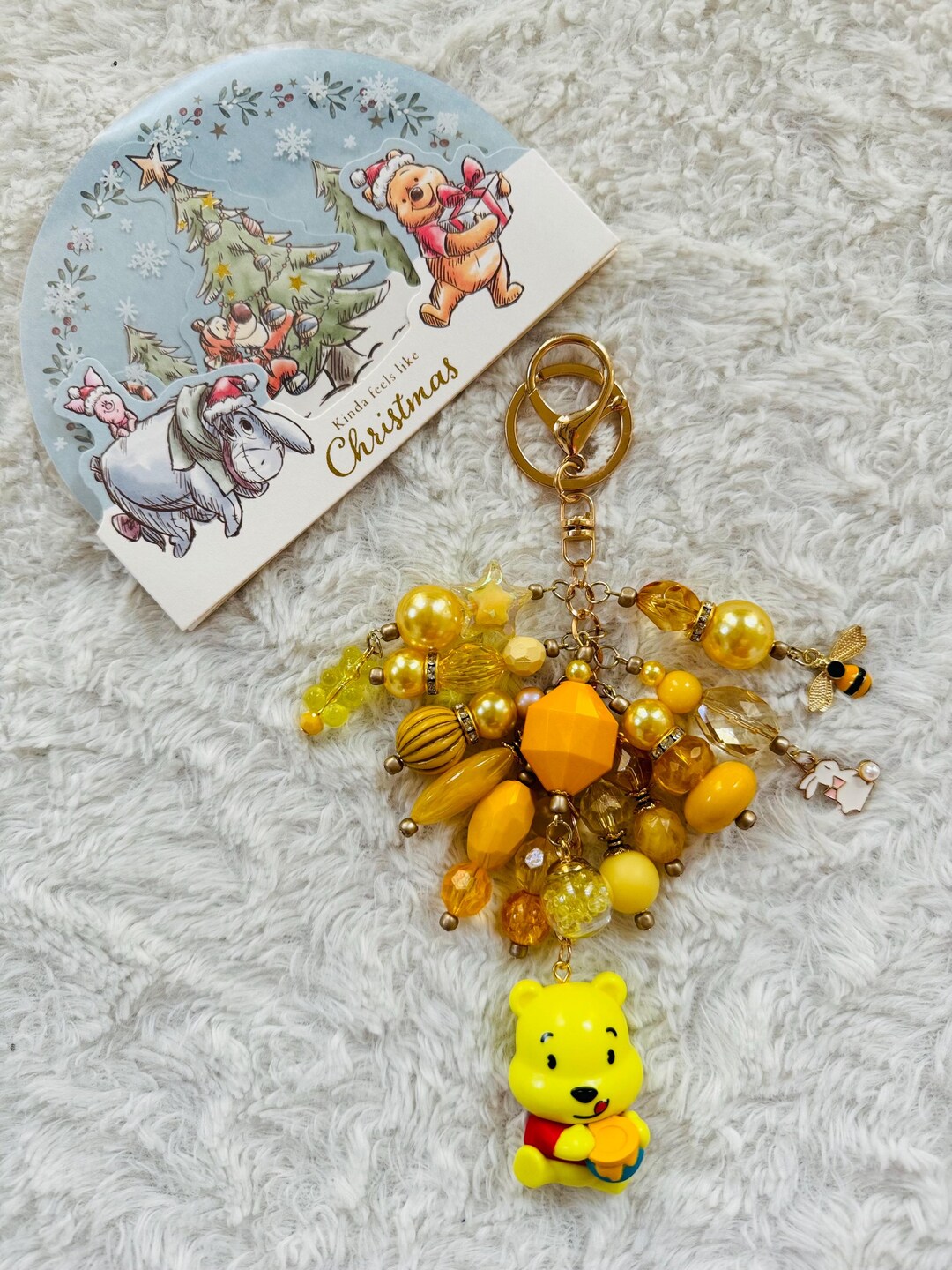 WINNIE THE POOH Chunky Chain, Pooh Keychain, Winnie the Pooh Purse ...