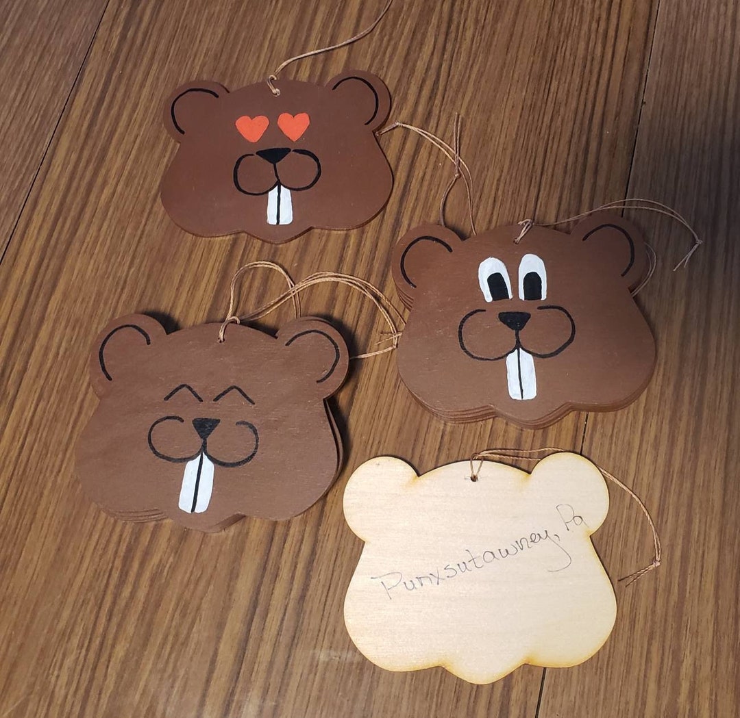Handpainted Groundhog Ornament. - Etsy