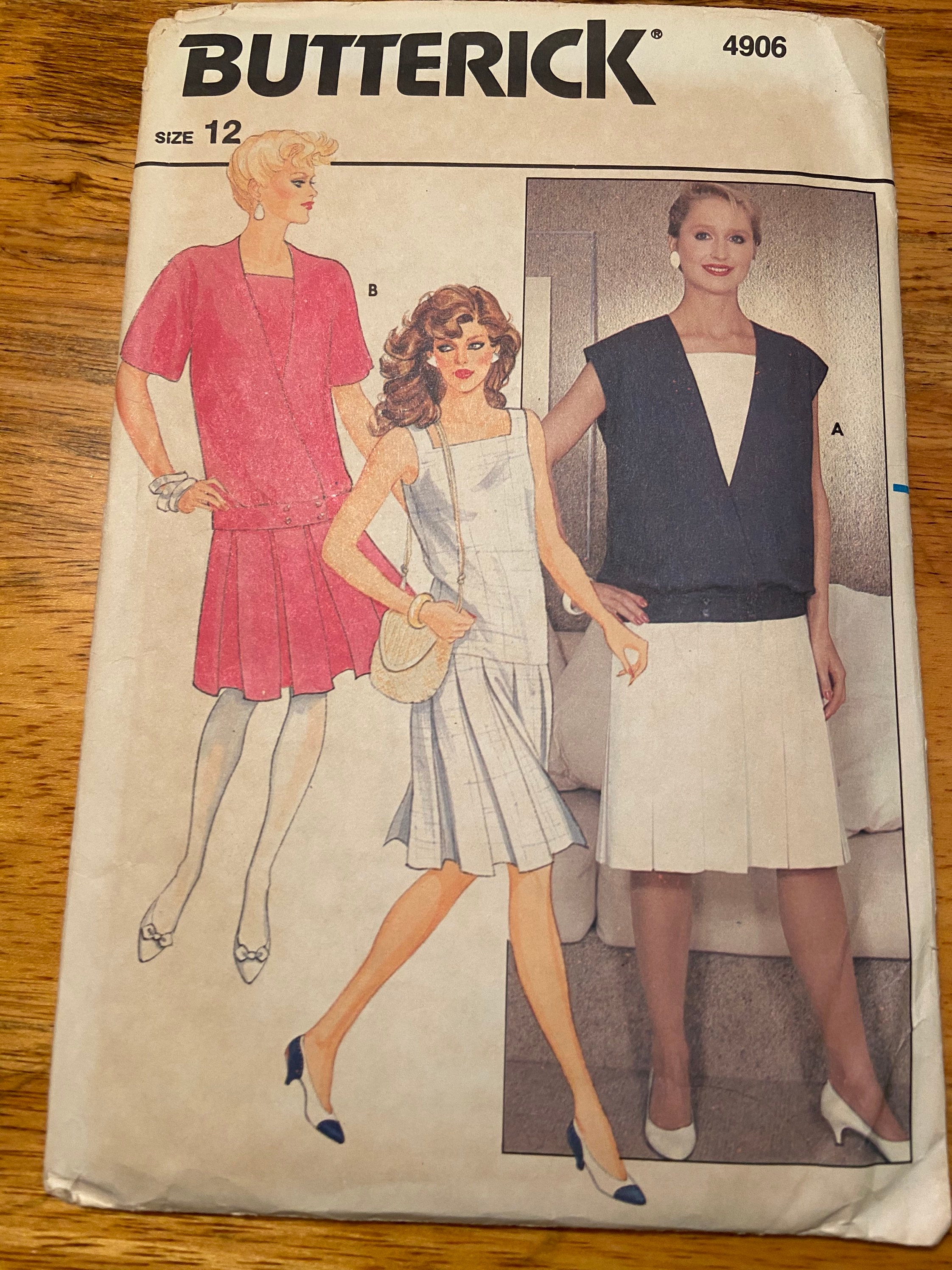 Butterick Sewing Pattern 4906 Ladies Size 12 Uncut - Etsy