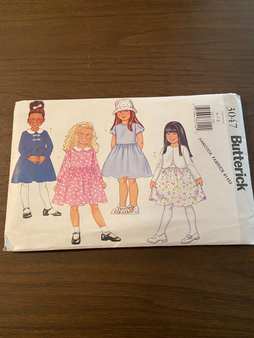 Butterick Sewing Pattern 3047 Girls Sizes 6,7,8 Uncut - Etsy