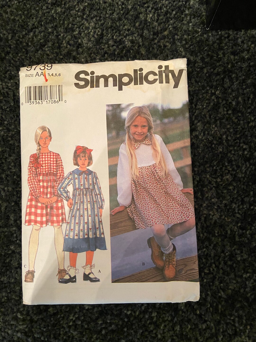 Simplicity Sewing Pattern 9739 Girls Size 3,4,5,6. Uncut - Etsy