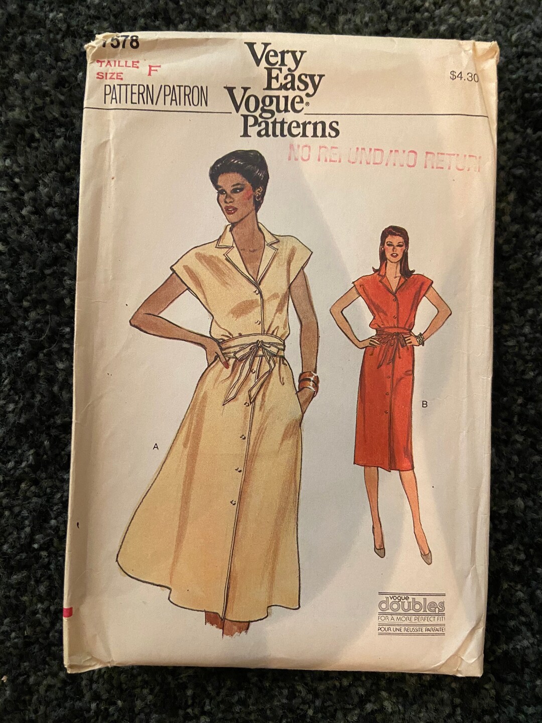 Vogue Sewing Pattern 7578 Ladies Size F22 1/2-24 1/2 Uncut - Etsy