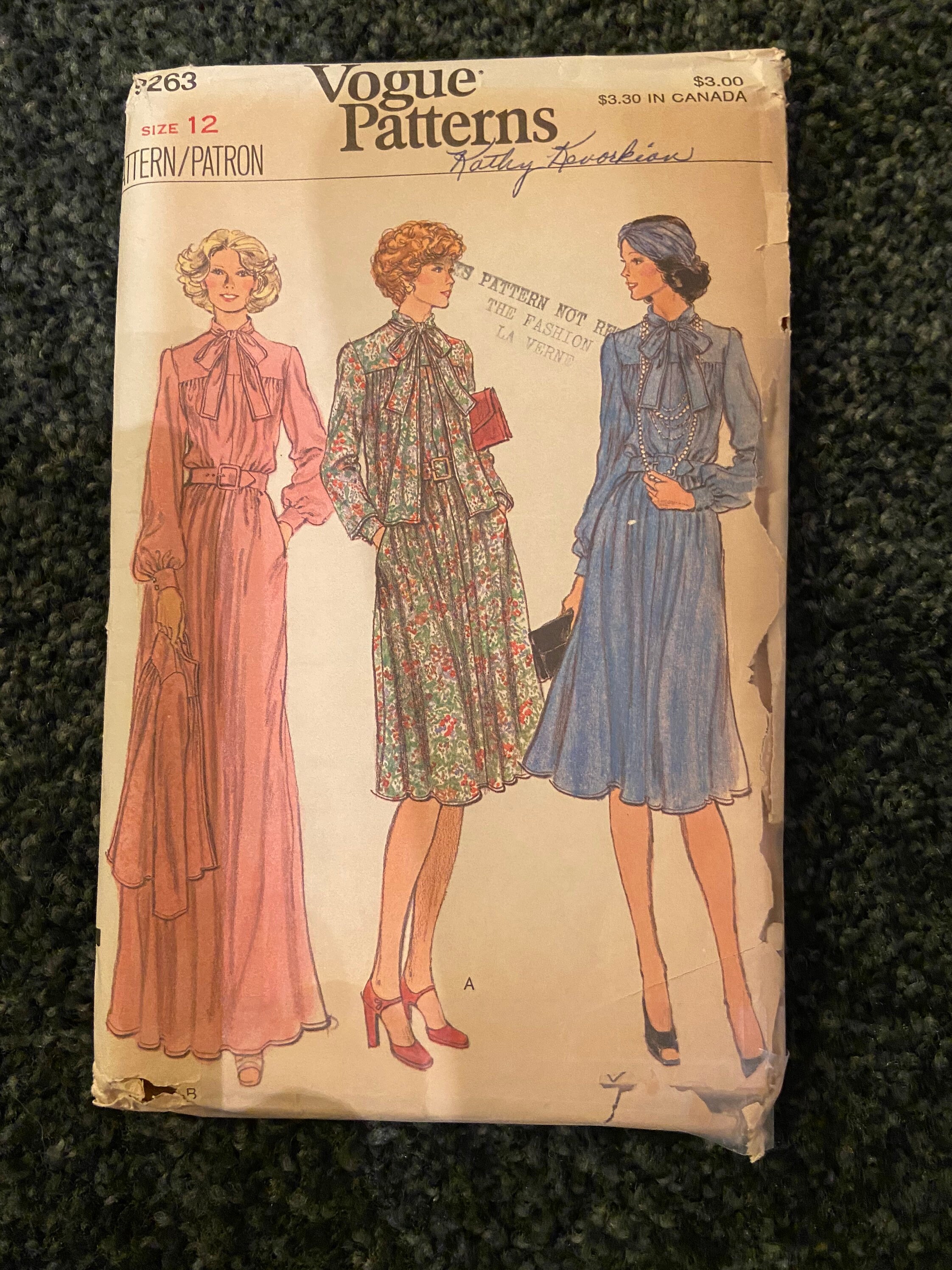 Patterns Craft Supplies & Tools vintage 1980s Vogue sewing pattern ...