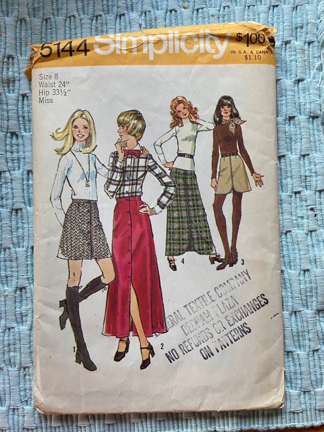 Simplicity Sewing Pattern 5144 Ladies Size 8 Waist 24” Uncut - Etsy