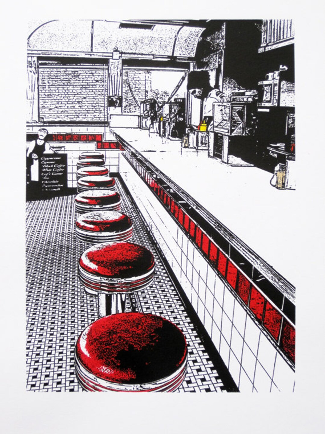 363 : London - Fatboy's Diner - Limited Edition Screenprint - Etsy
