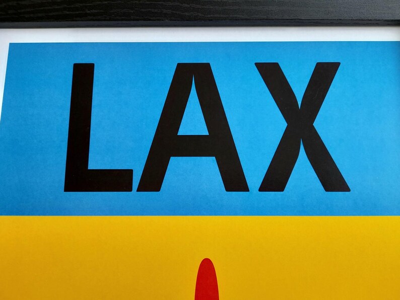 Photographic Print : 1960s Style Airport Sign With Code - LAX, Los ...