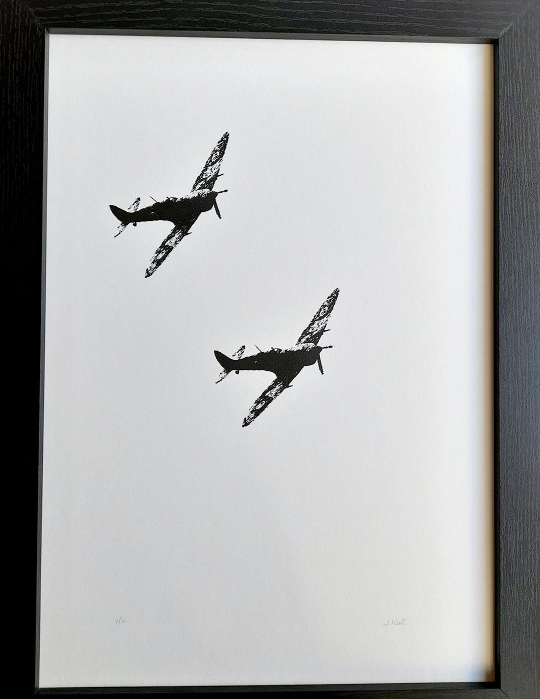 Supermarine Spitfire - Duo (portrait) Limited Edition Screenprint - Etsy