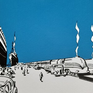 242 : 1950's Pier Scene - Limited Edition Screenprint - Etsy