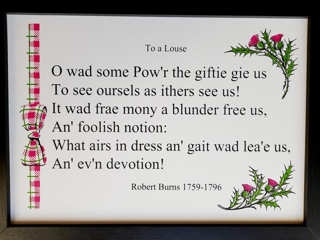 283 : Scotland / Scottish Poetry - Robert Burns - to A Louse - Limited ...
