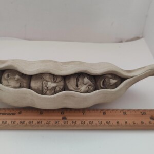 Carruth Studios Move Over Peas Weird Art Peapod Heavy Plaster Unique - Etsy