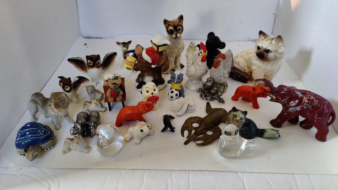 Large Lot of Critters Instant Collection of Vintage Figurines and Knick ...