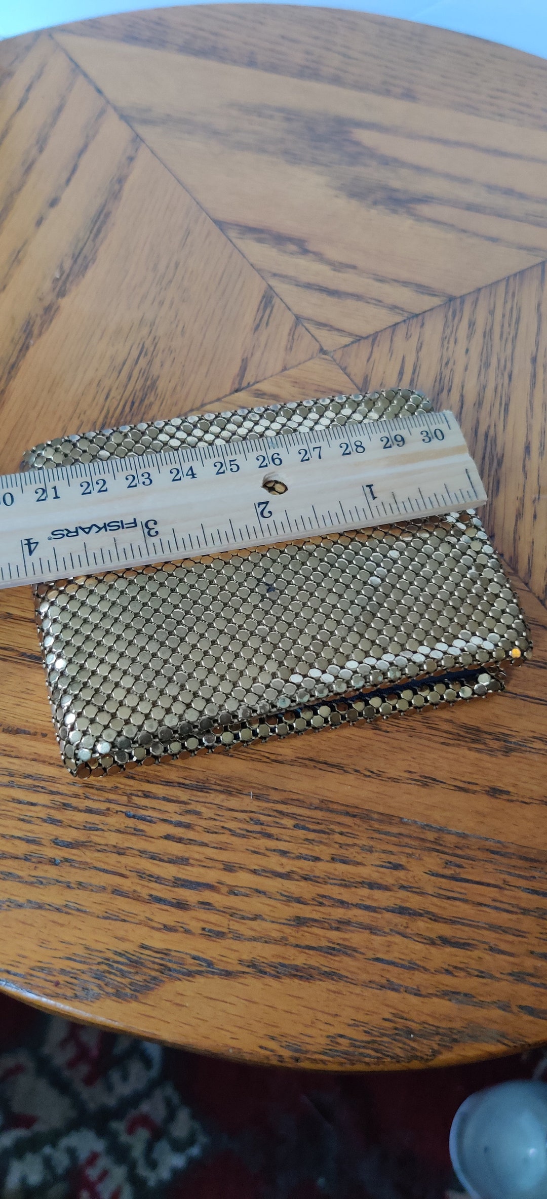 Vintage Whiting and Davis Gold Metal Mesh Billfold Wallet - Etsy