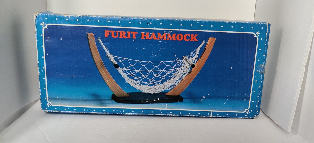 Cute Countertop Vintage Fruit Hammock in Box With Misspelling - Etsy