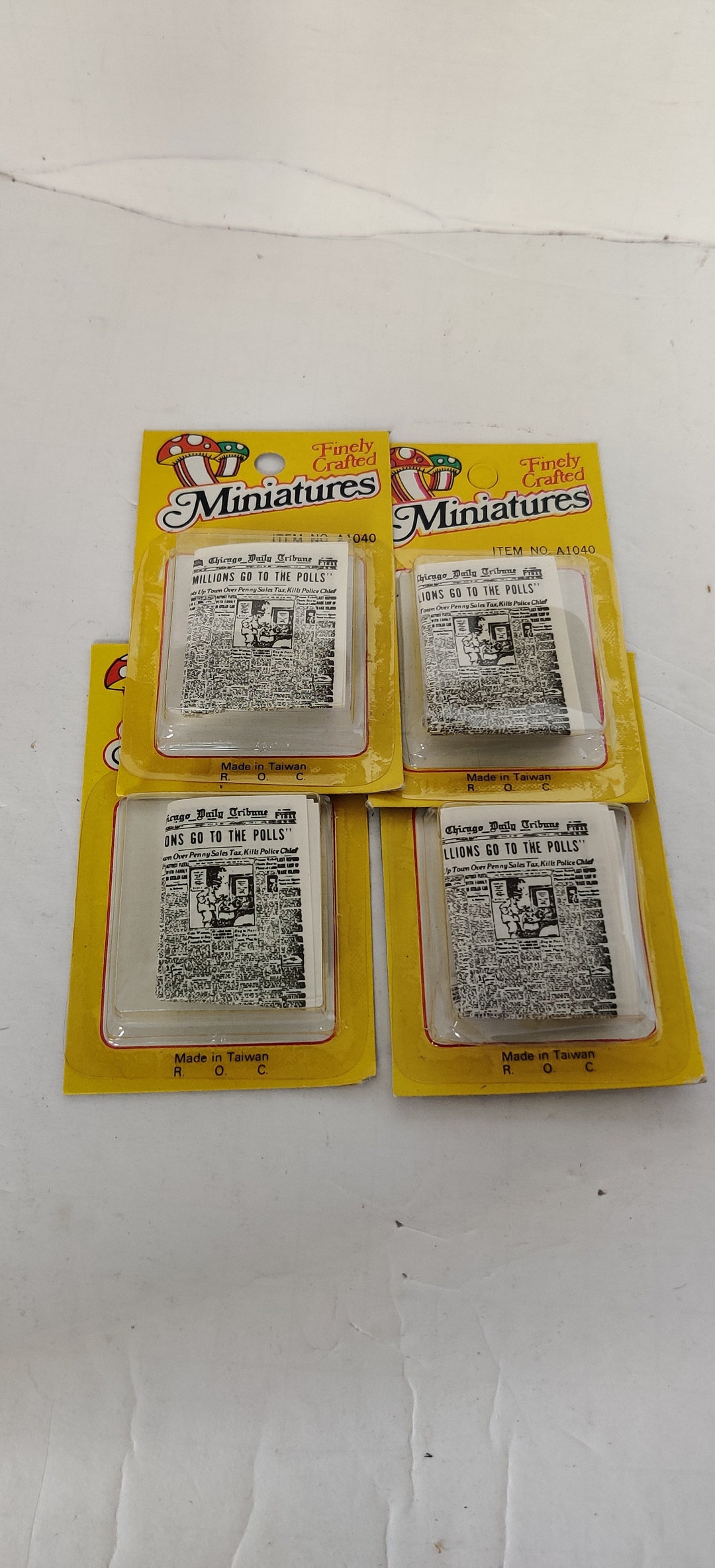 Set of 4 Miniature Newspapers Great Cute Collectibles or - Etsy