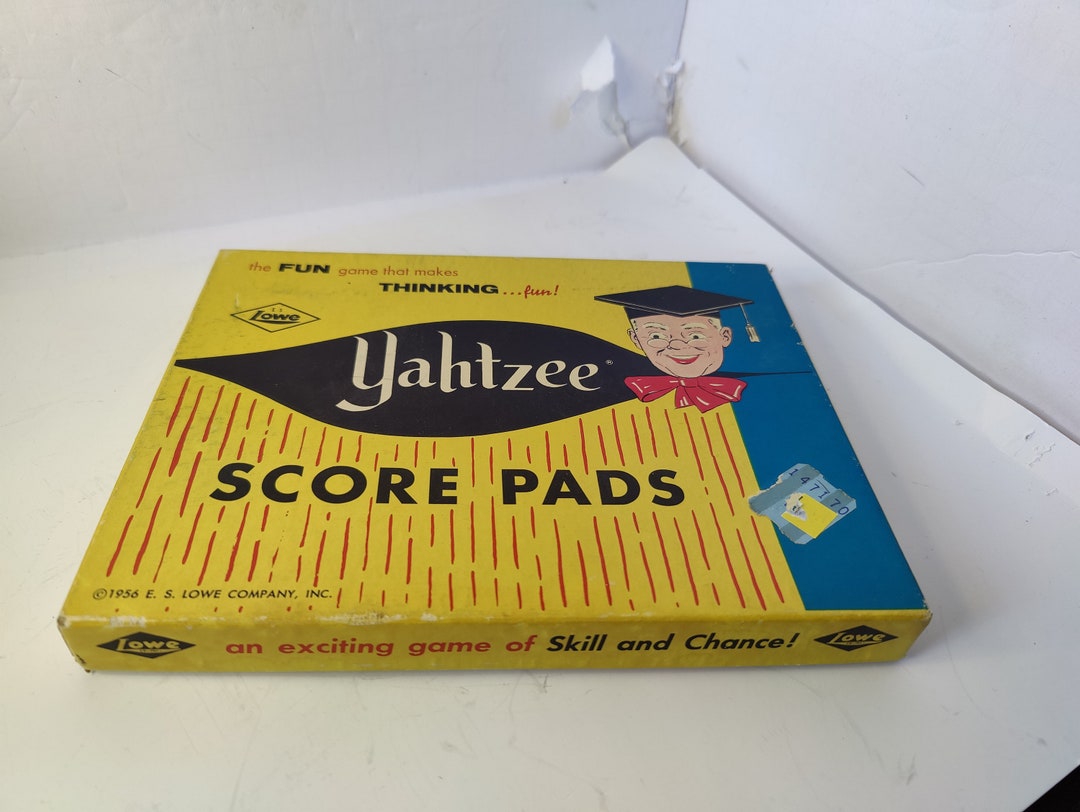 1956 Lowe Company Yahtzee Game Scorecards Cool Vintage Game Accessory ...