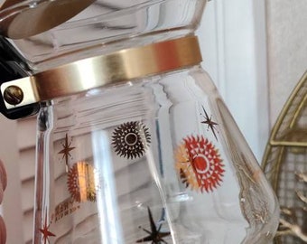 Vintage Pyrex Starburst Floral Carafe Creamer Syrup Dispenser Many Uses ...