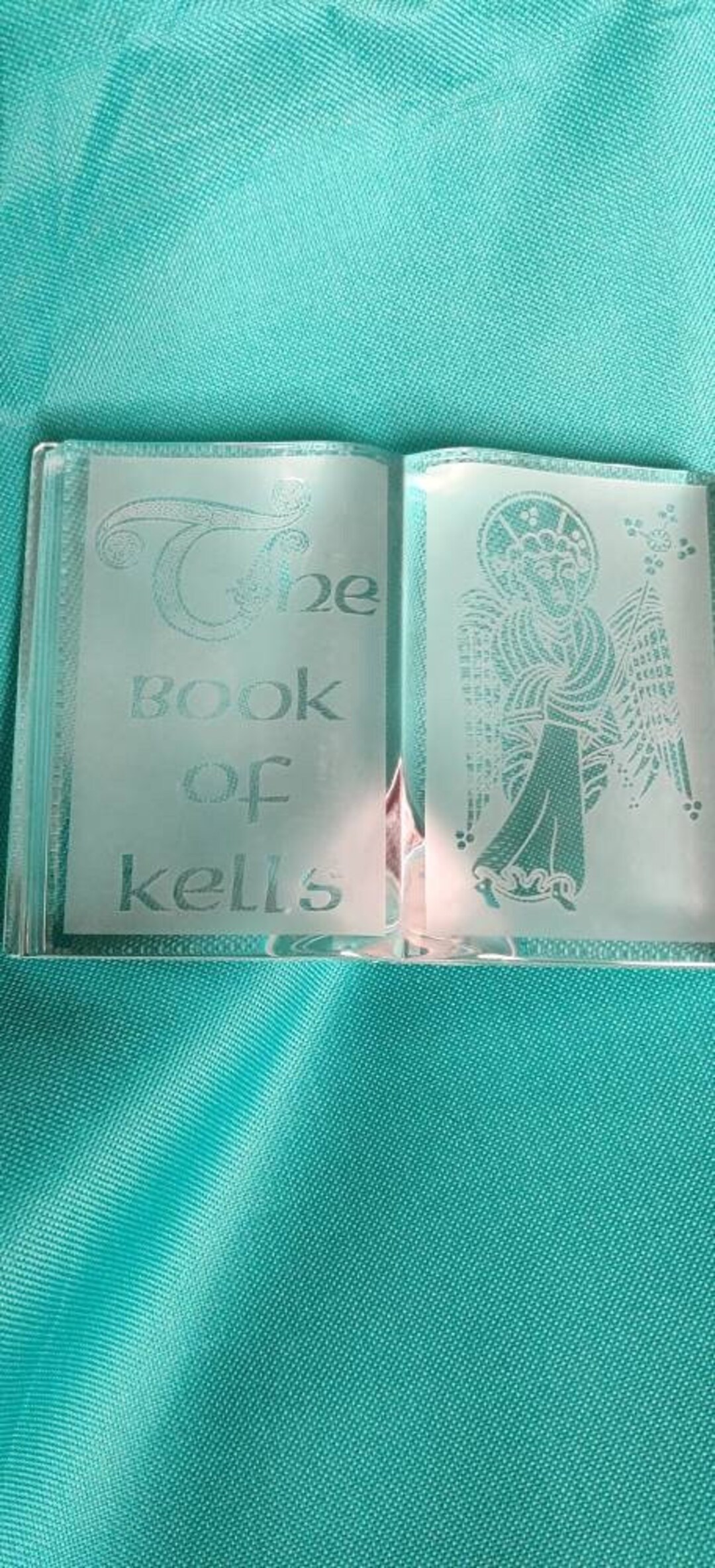 Waterford Crystal Book of Kells Clear Glass Paperweight Solid Heavy ...
