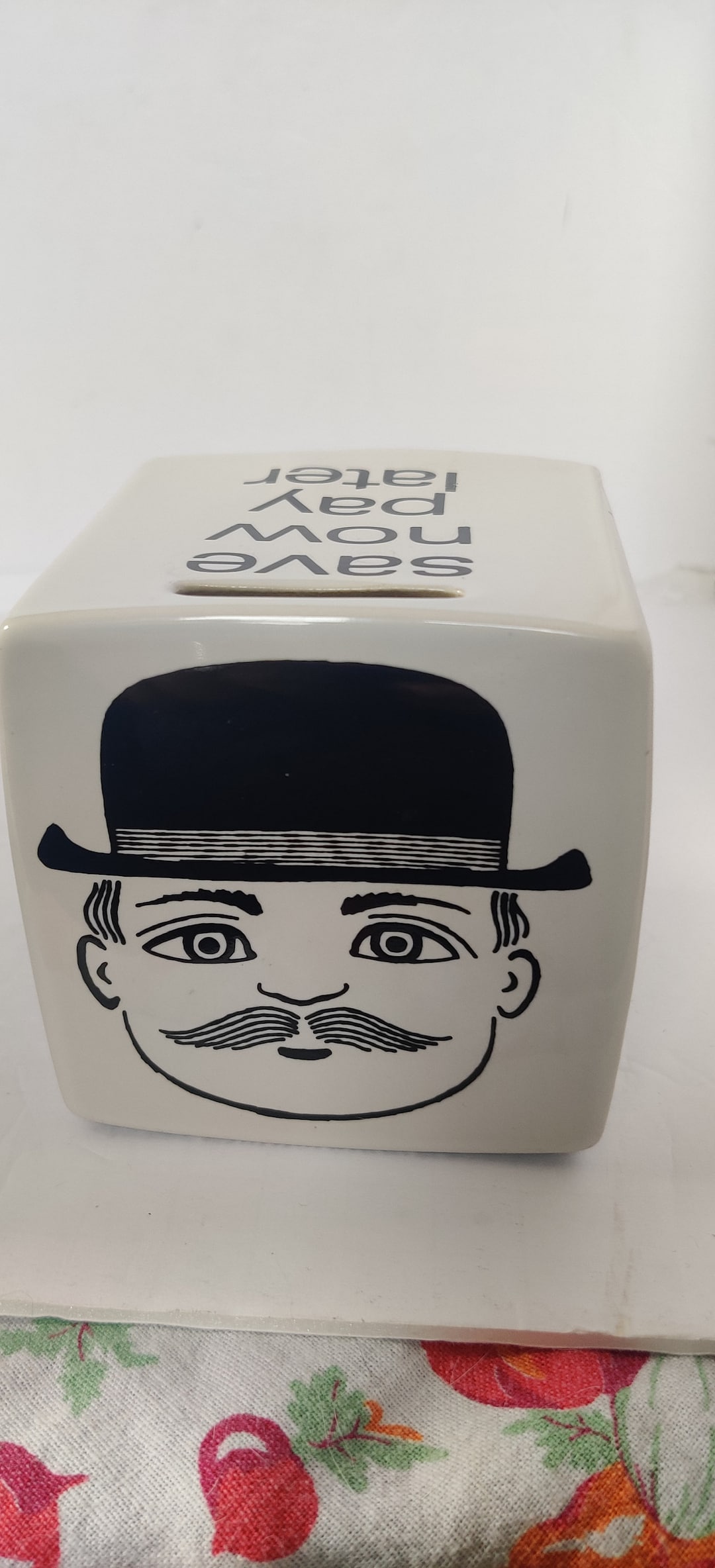 1970s Purbeck Pottery UK Money Box Piggy Bank Black and White - Etsy